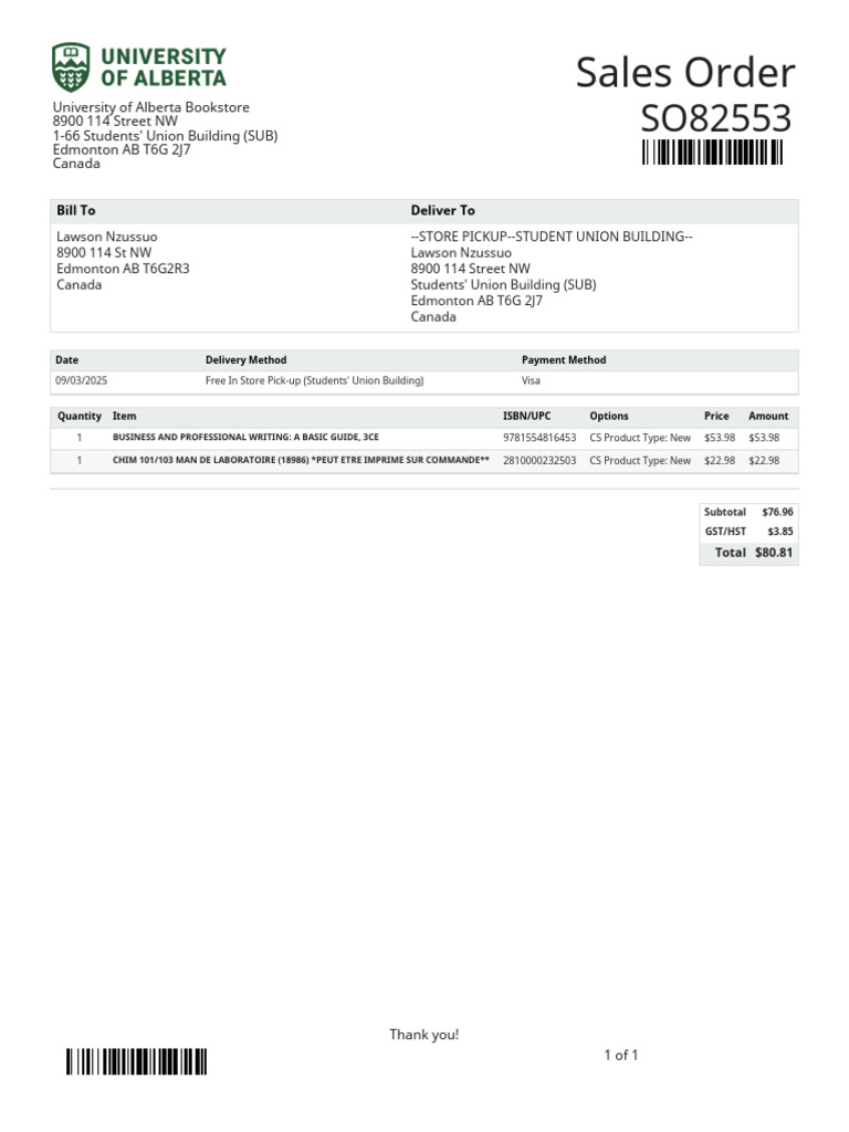 Book Store Orde Chem Lab Book and Engl Textbook | PDF