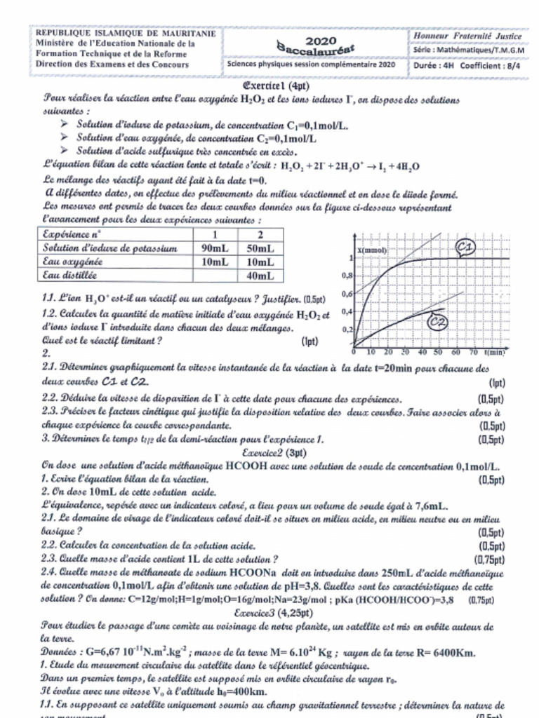 Bac C PC 2020 sc | PDF