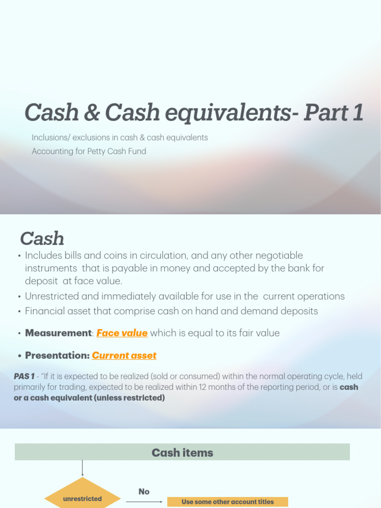 Understanding Cash and Equivalents | PDF | Investing | Currency