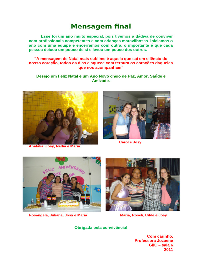 Mensagem Final | PDF