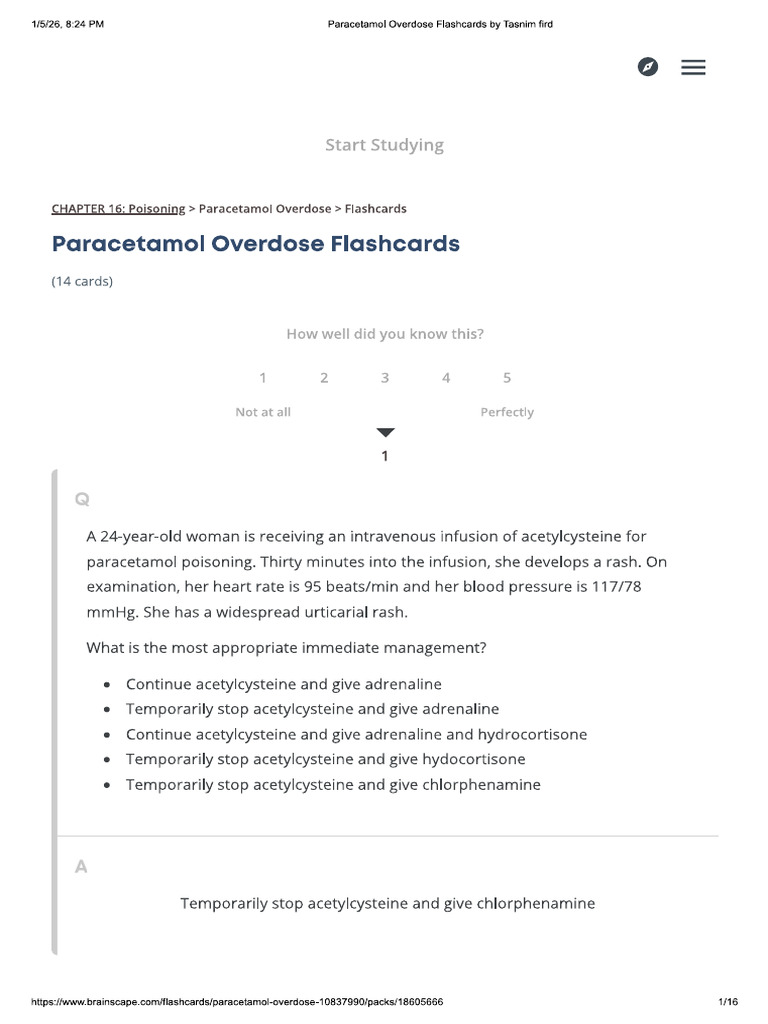 Paracetamol Overdose | PDF