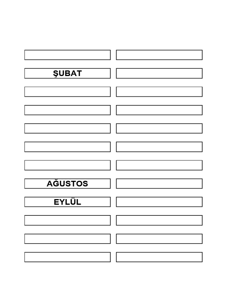 English Months in Turkish Translation | PDF