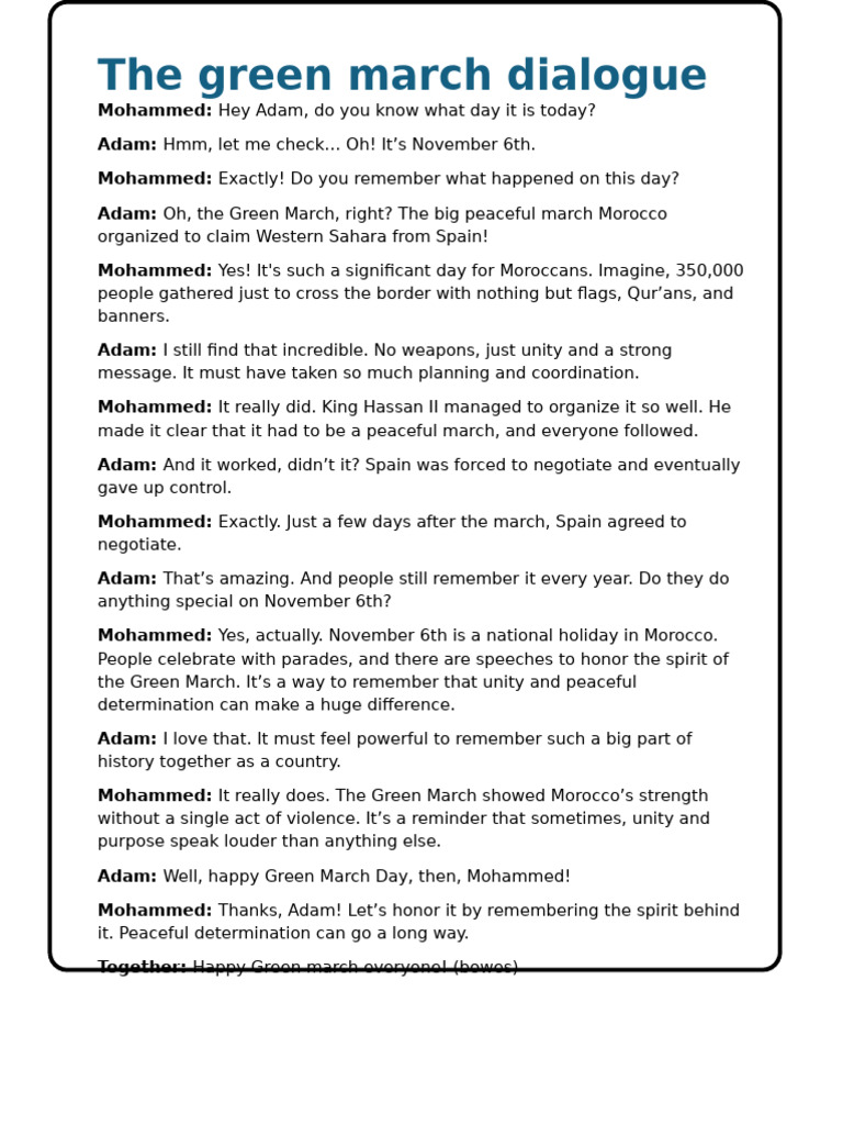 Green March Script | PDF