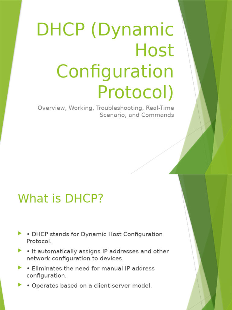 DHCP_Presentation_With_Diagram | PDF