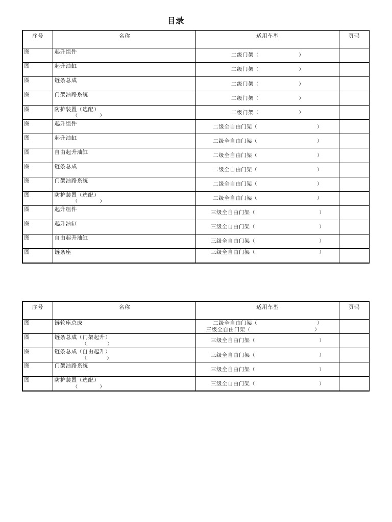 CDD A series high range pallet stacker with initial lift parts catalog ...