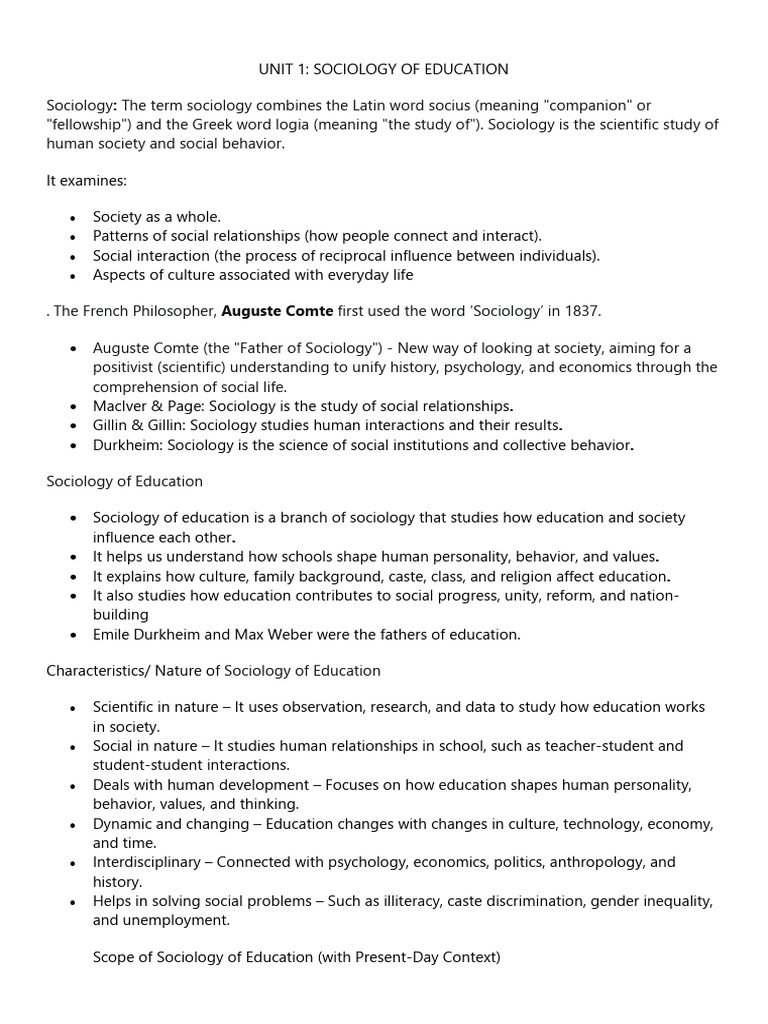 Edu 1016-sociological foundations of education | PDF | Socialization ...