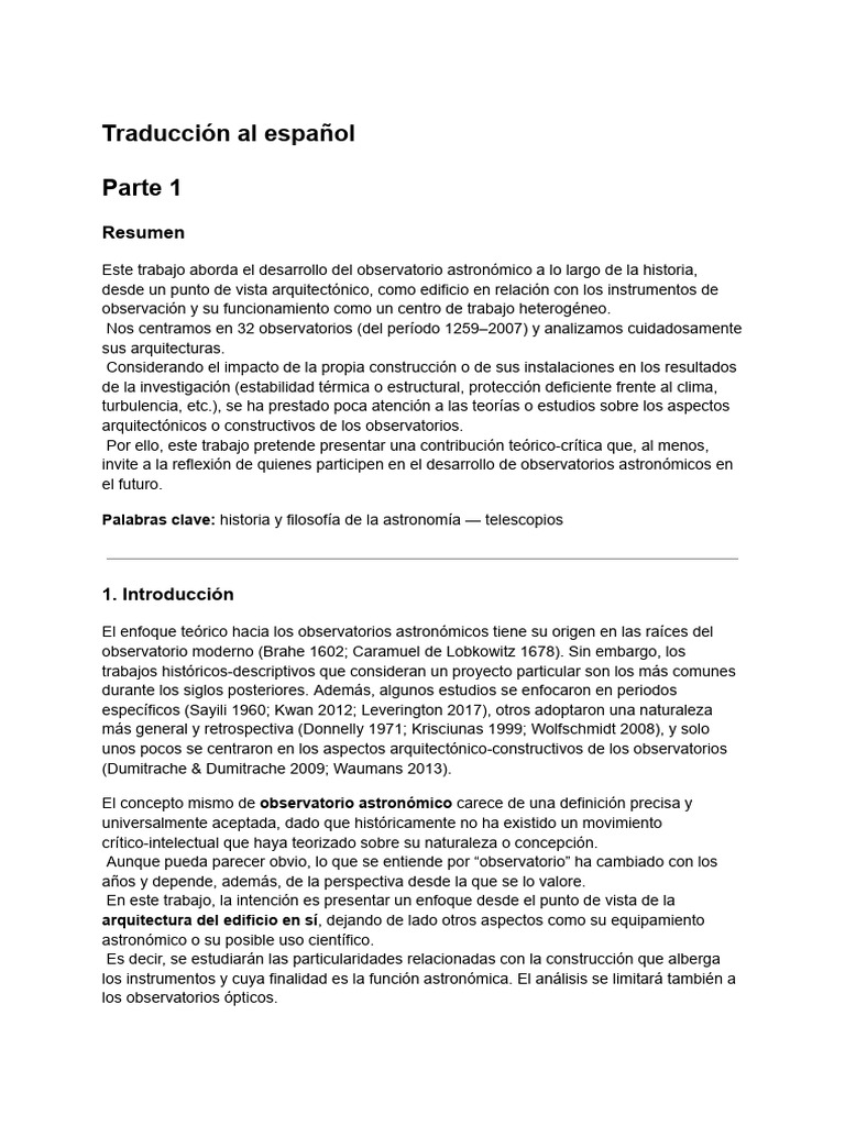 Articulo - The Evolution of Astronomical Observatory Design - Castro ...