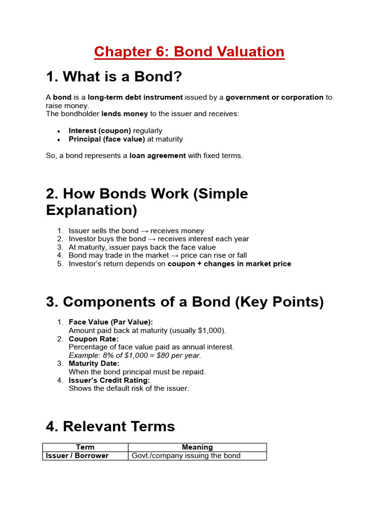 FIN Final Note | PDF | Bonds (Finance) | Interest