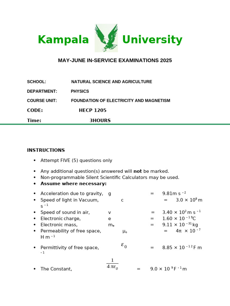 Msk-hecp 1205 Foundation of Electricity and Magnetism | PDF | Resistor ...