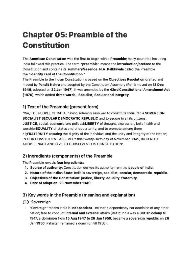 Understanding the Indian Constitution Preamble | PDF | Justice | Crime ...