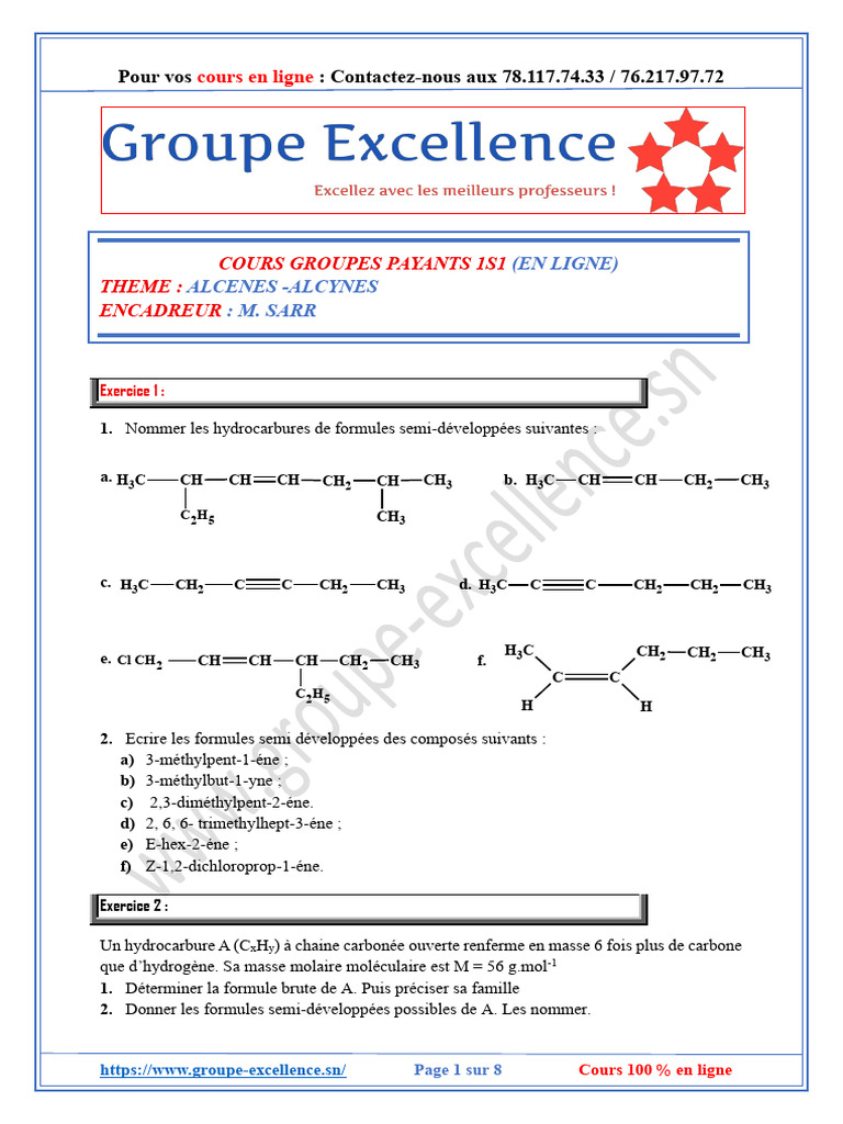 Cours en ligne sur les hydrocarbures | PDF | Alcène | Hydrogénation