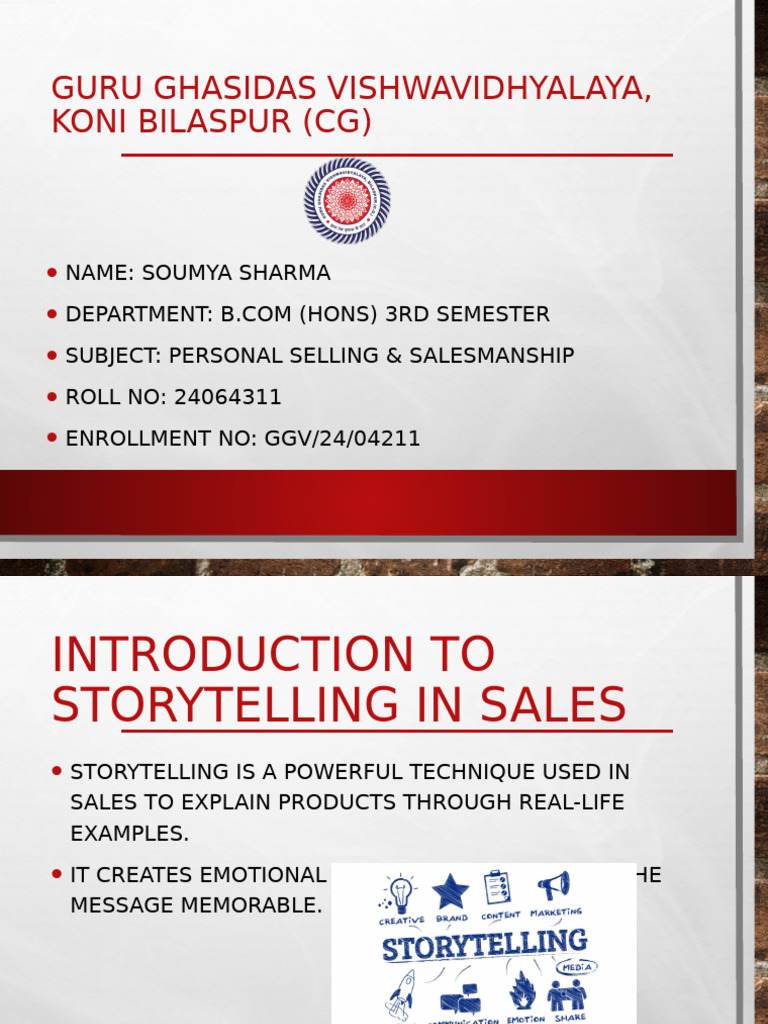 Storytelling Techniques in Sales | PDF
