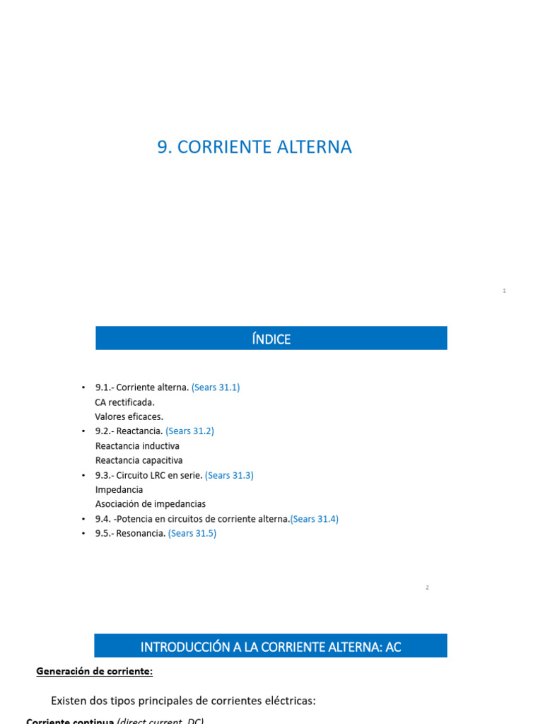 Tema 4 Corriente Alterna CHM | PDF | Corriente alterna | Inductor