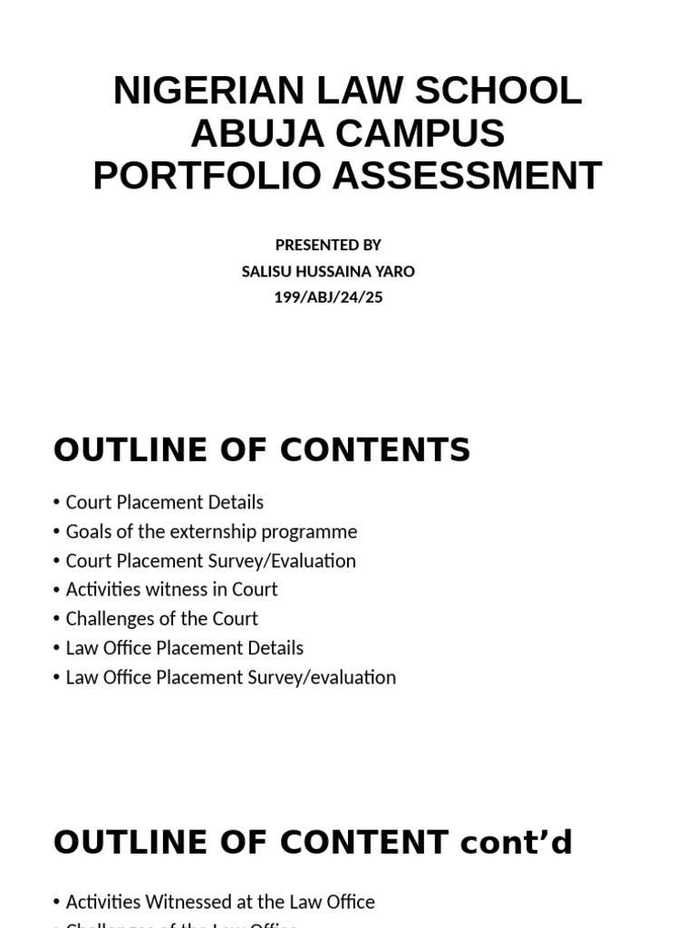 Nigerian Law School Externship Report | PDF | Judge | Alternative ...