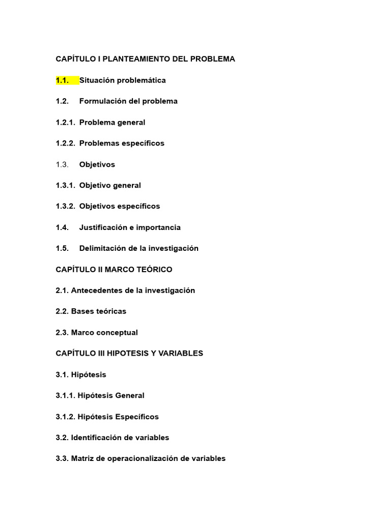 Indice Proyecto de Invest..Docx | PDF