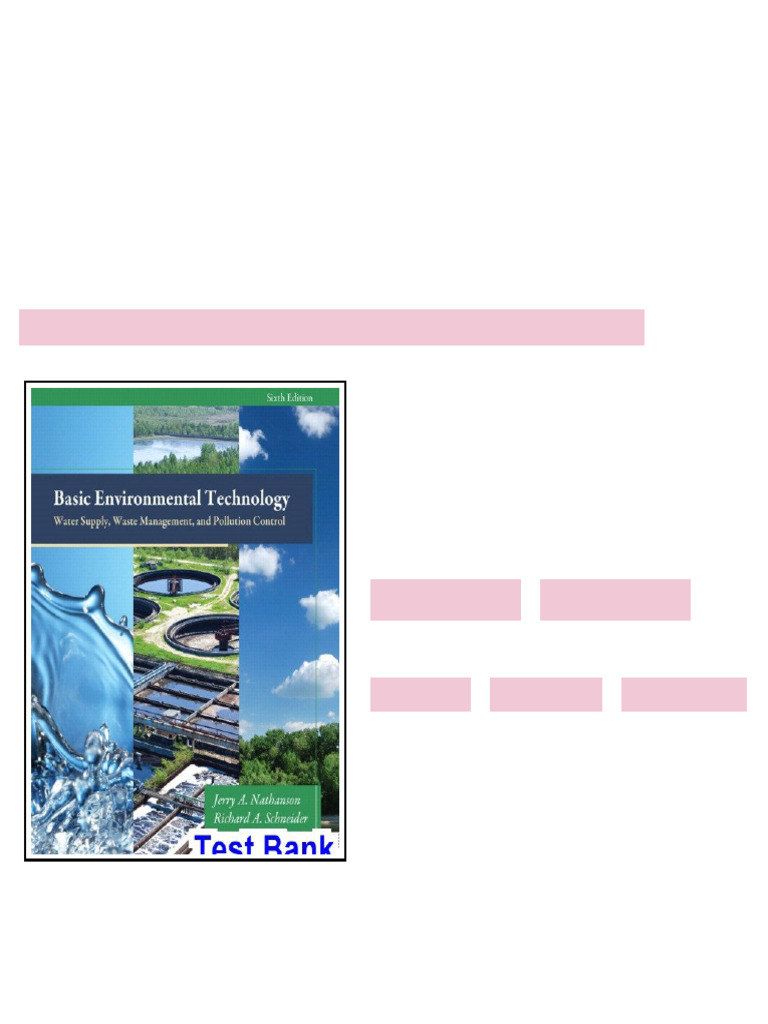 Basic Environmental Technology Water Supply Waste Management and ...