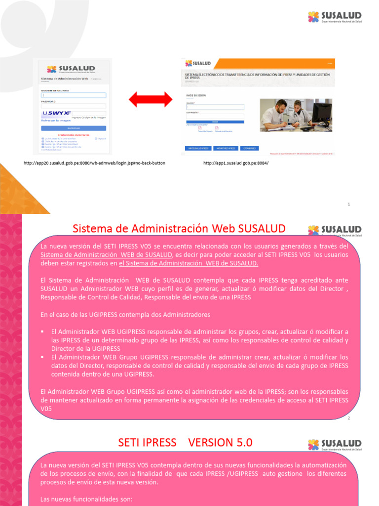 MODELO DE GESTION USUARIOS y V05 SETI IPRESS IPRESS | PDF | Informática | Tecnologías de la ...