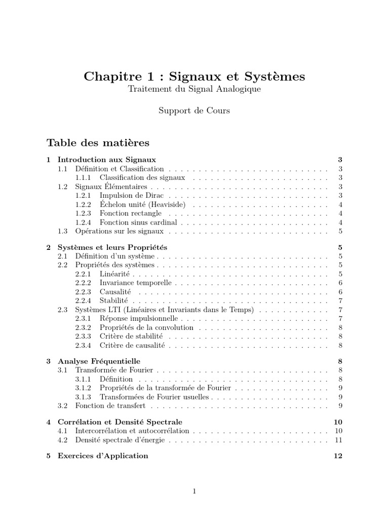 Introduction au Traitement du Signal | PDF | Modulation de fréquence ...
