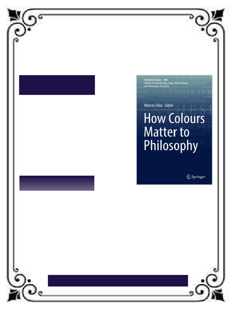 How Colours Matter to Philosophy 1st Edition Marcos Silva eBook expert ...