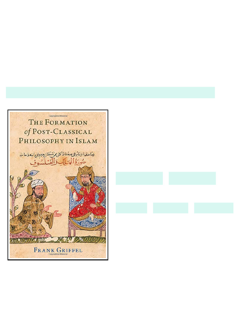 (Ebook) The Formation of Post-Classical Philosophy in Islam by Frank ...