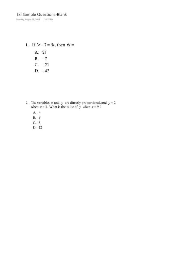 Math Blank | PDF