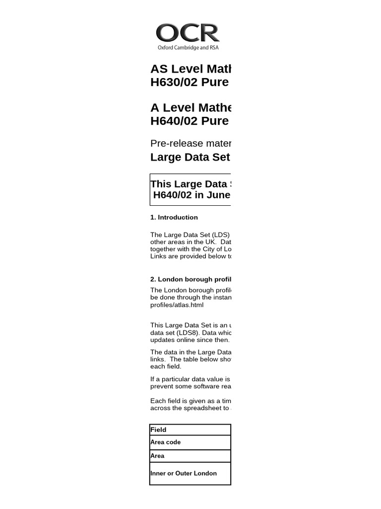 Large Data Set 8 2026 Series | PDF | Statistics