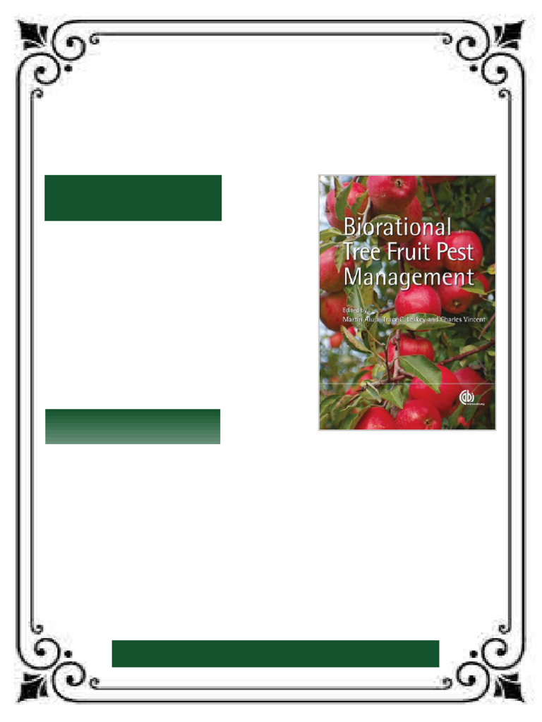 Biorational Tree Fruit Pest Management First Edition Marta­N Aluja ...