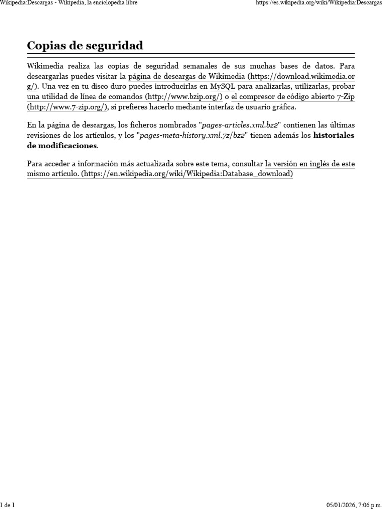 Wikipedia_Descargas - Wikipedia, La Enciclopedia Libre2 | PDF