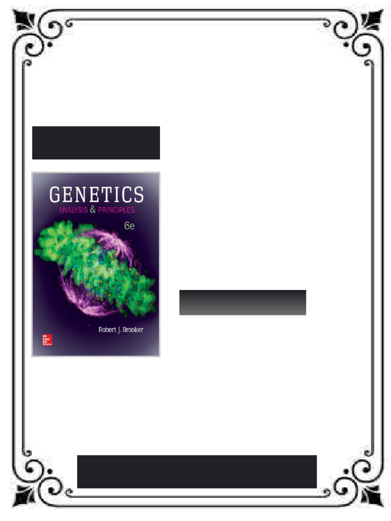 Genetics : analysis & principles 6th Edition Robert J. Brooker ebook ...