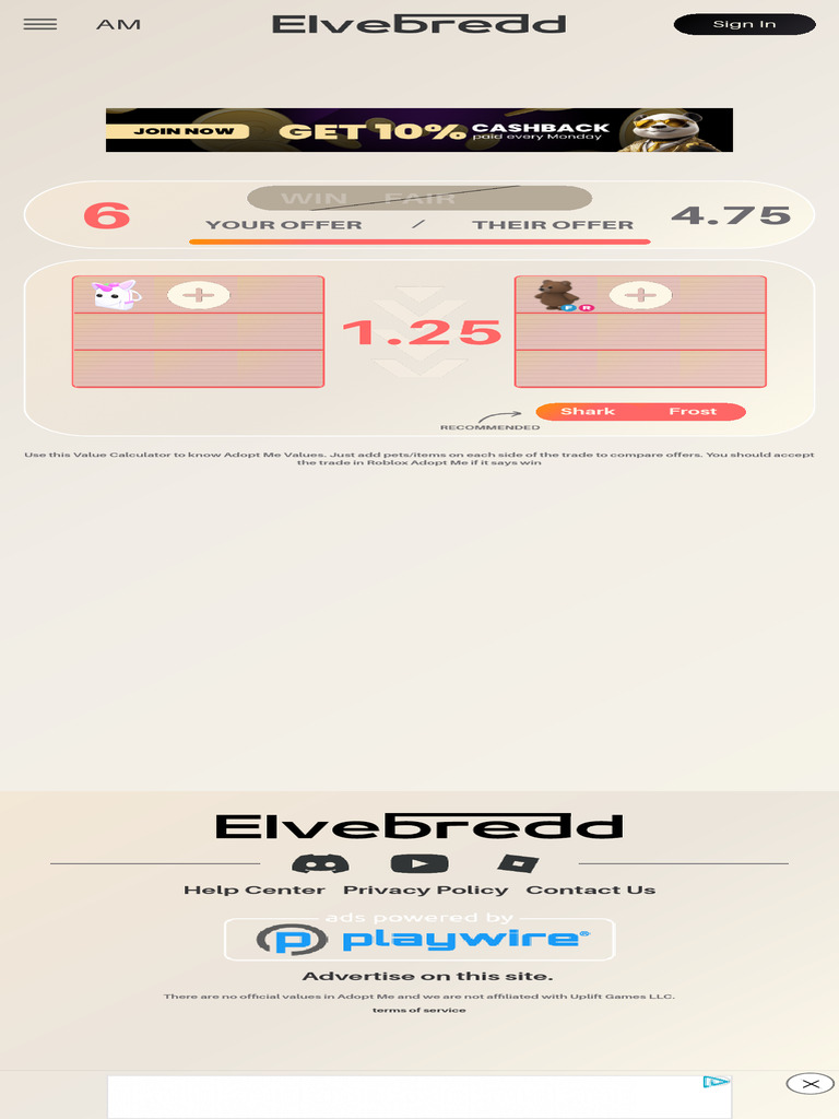 Adopt Me Trade Value Calculator | PDF