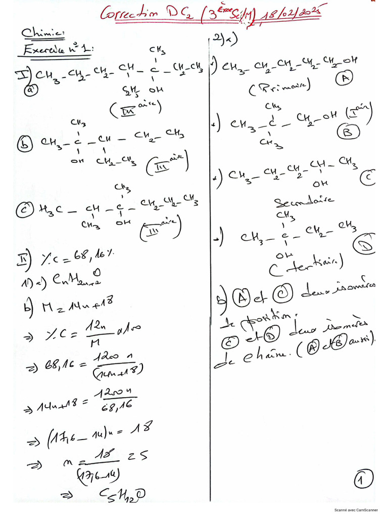 Correction Devoir de Contrôle n2 | PDF