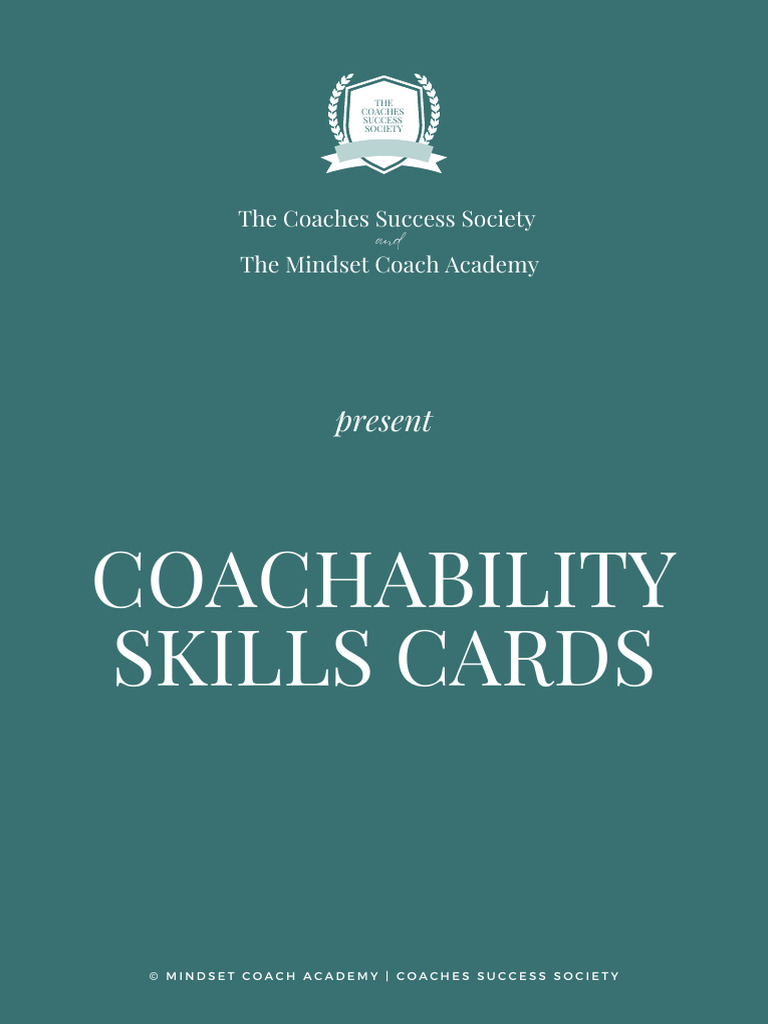 Coachability Skills Cards for Coaches | PDF | Goal Setting | Goal