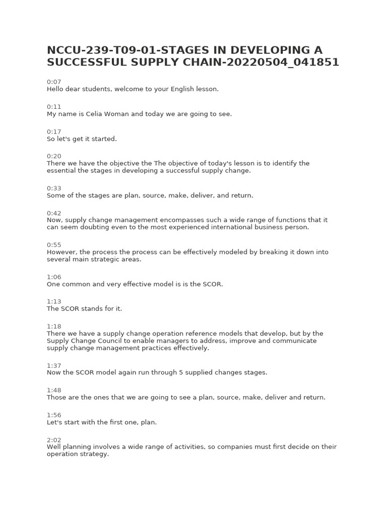 NCCU-239-T09-01-STAGES IN DEVELOPING A SUCCESSFUL SUPPLY CHAIN-20220504 ...