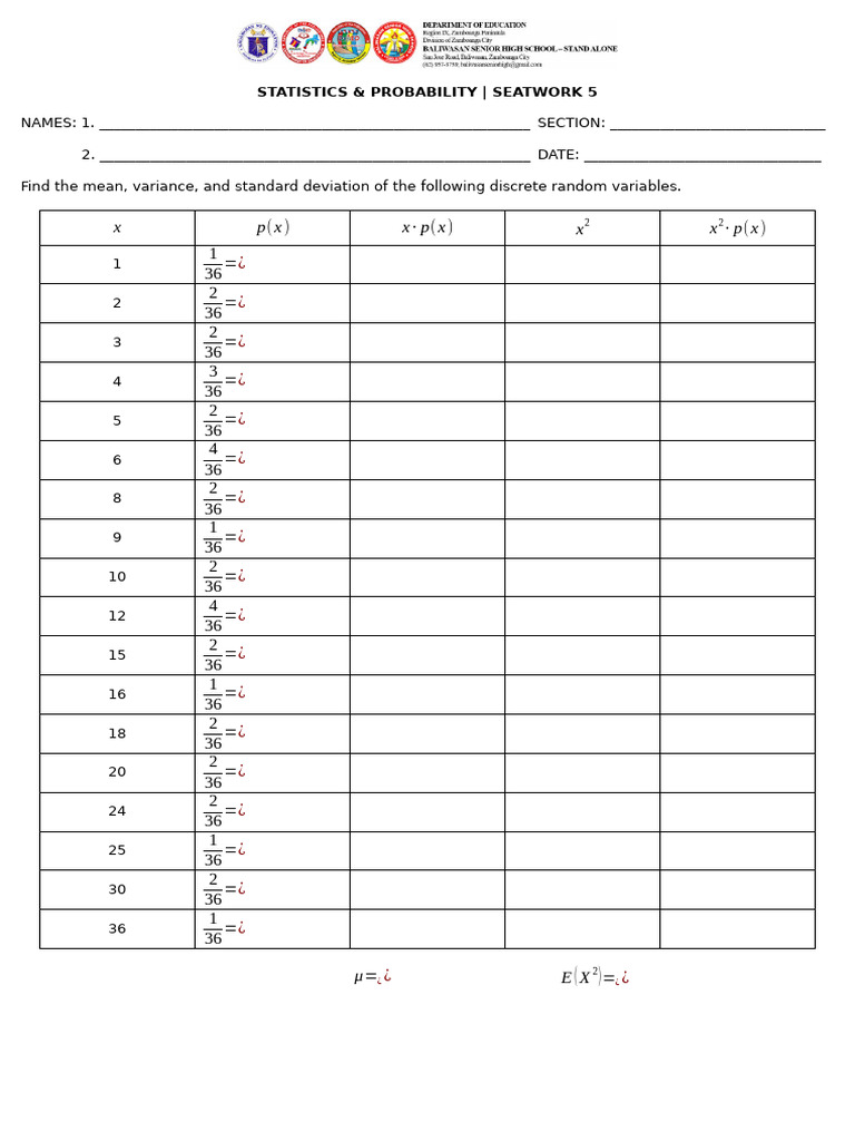 SEATWORK 5 | PDF