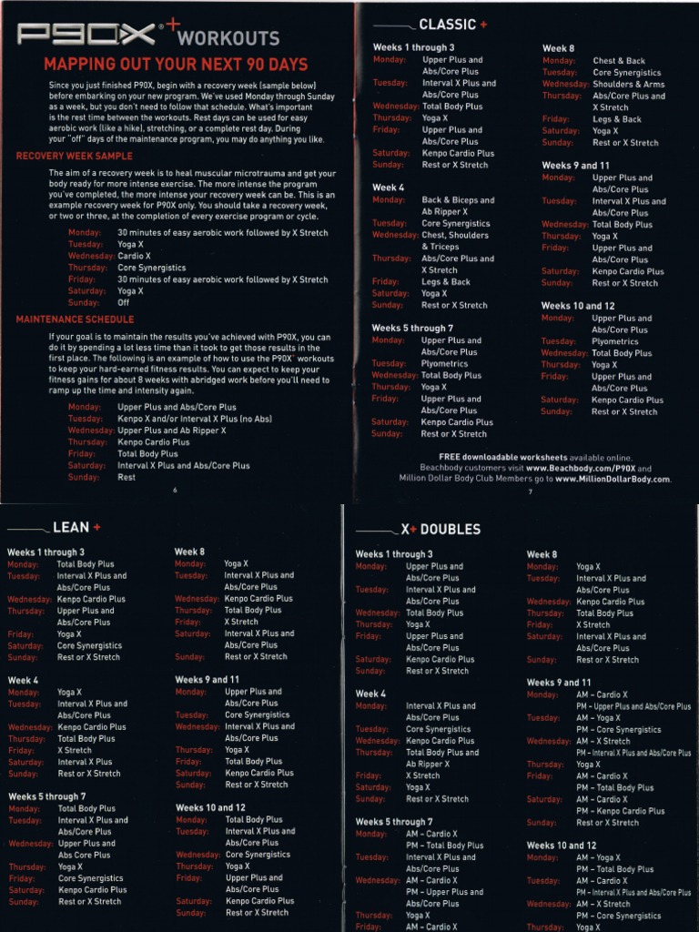 P90X+ Calendar | PDF