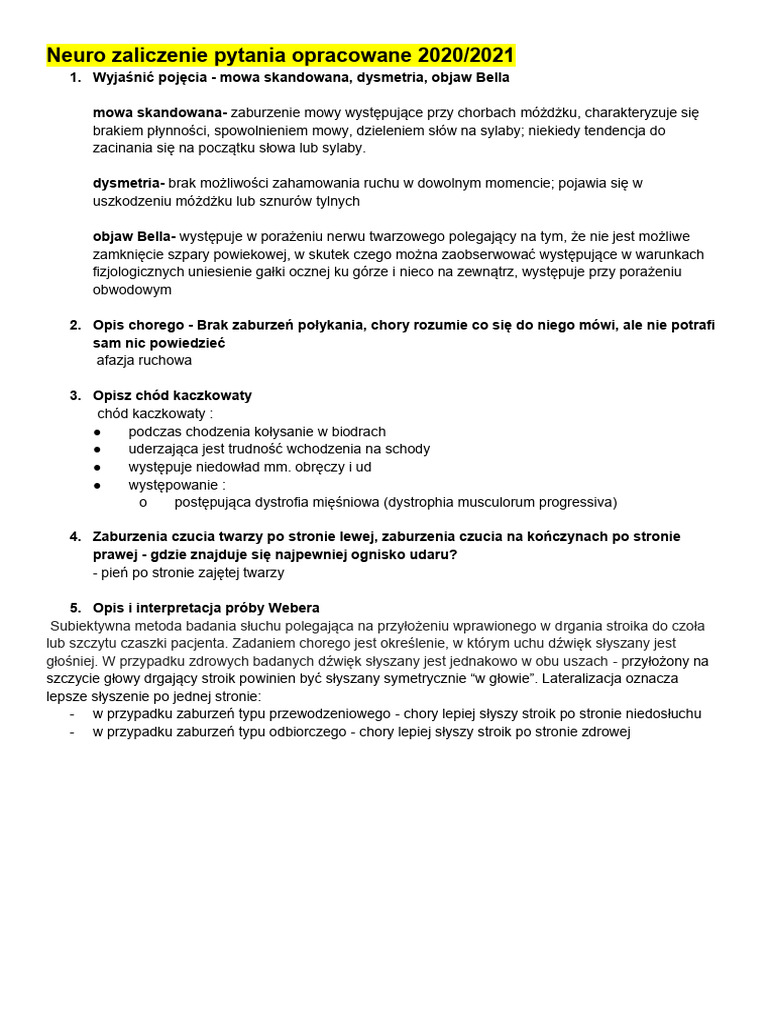 Opracowana-Neuro-2020 | PDF