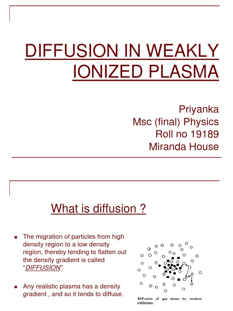 Diffusion Plasma | PDF | Diffusion | Plasma (Physics)