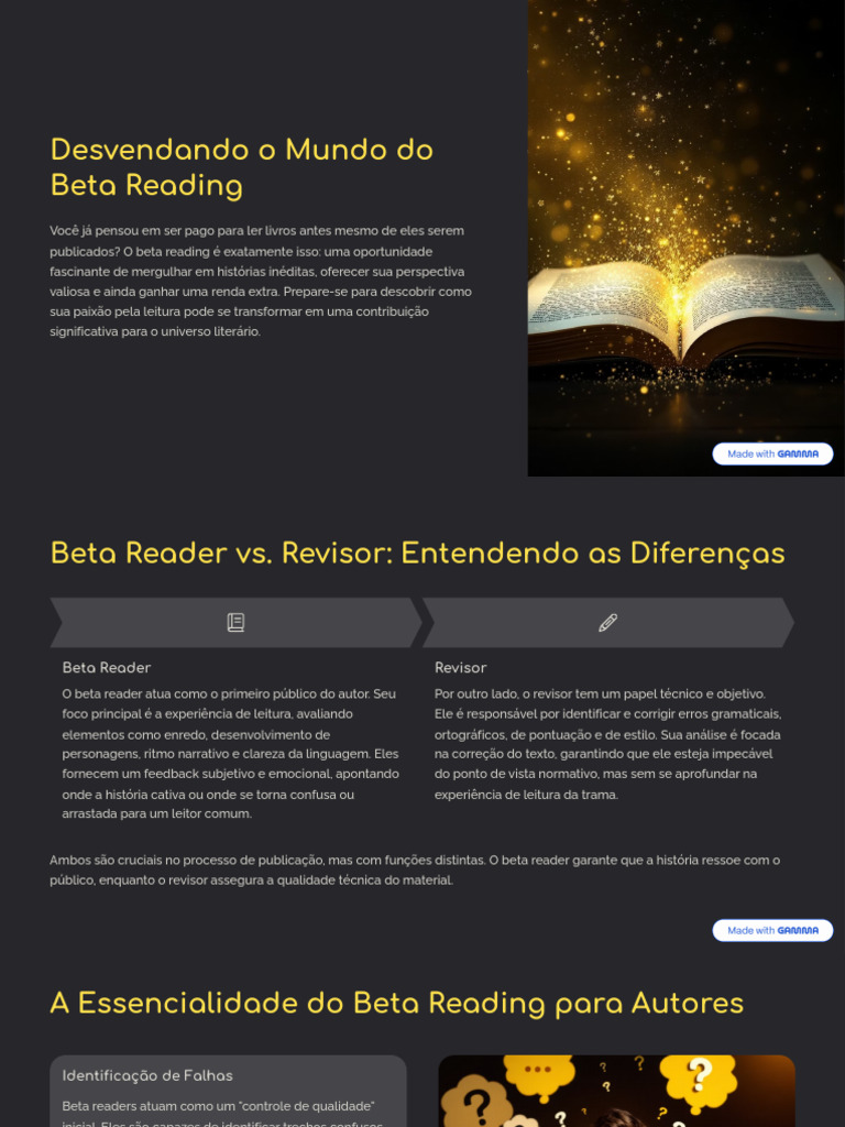 Desvendando o Mundo Do Beta Reading | PDF