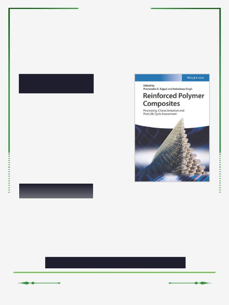 Reinforced polymer composites processing, characterization and post ...