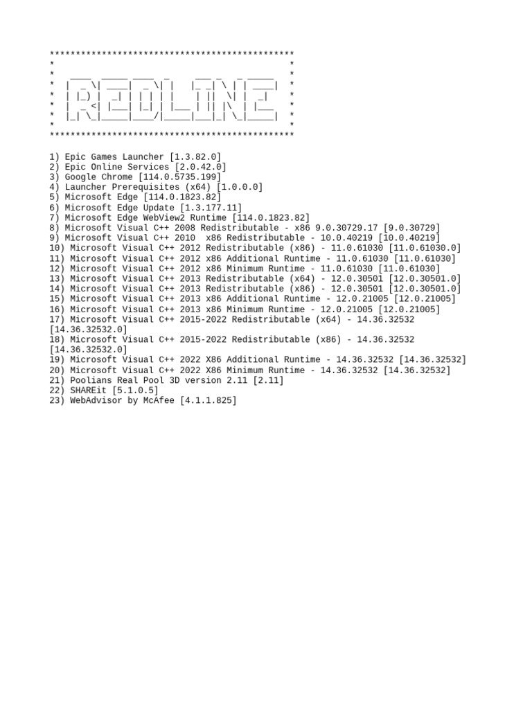 Installed Software | PDF