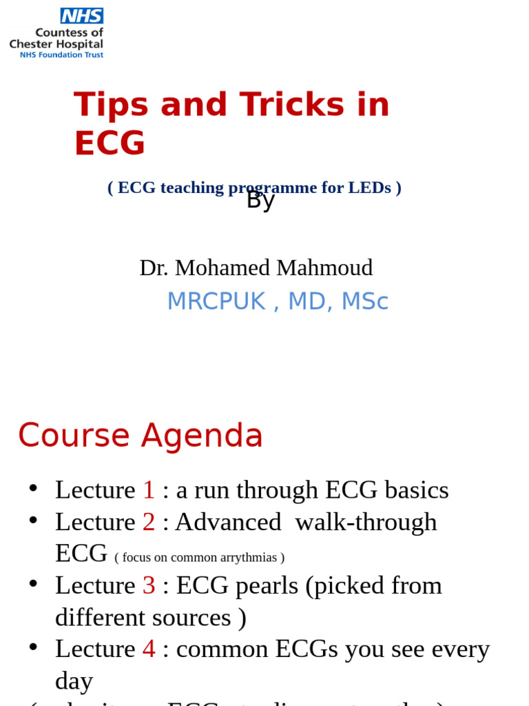 Ecg 1 - Led | PDF | Electrocardiography | Atrium (Heart)