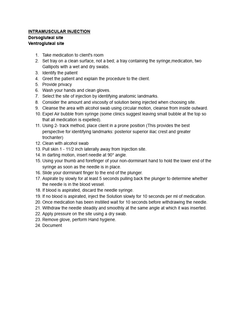 Intramuscular Injection | PDF