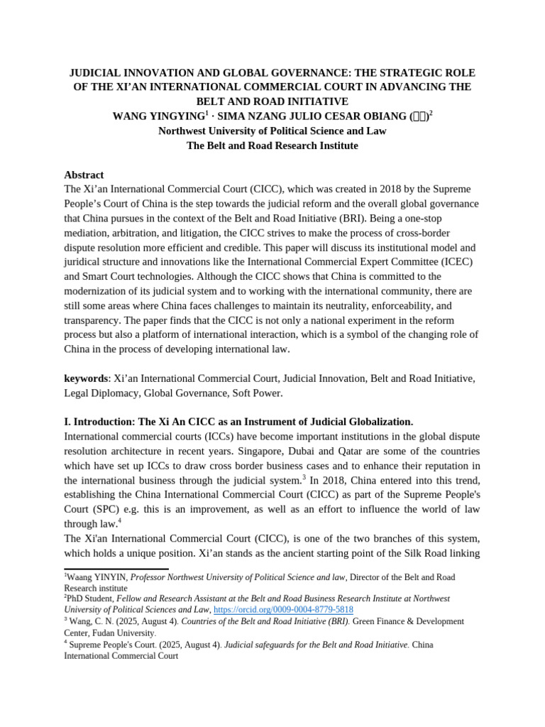 Judicial Innovation and Global Governance[1] | PDF | Arbitration ...