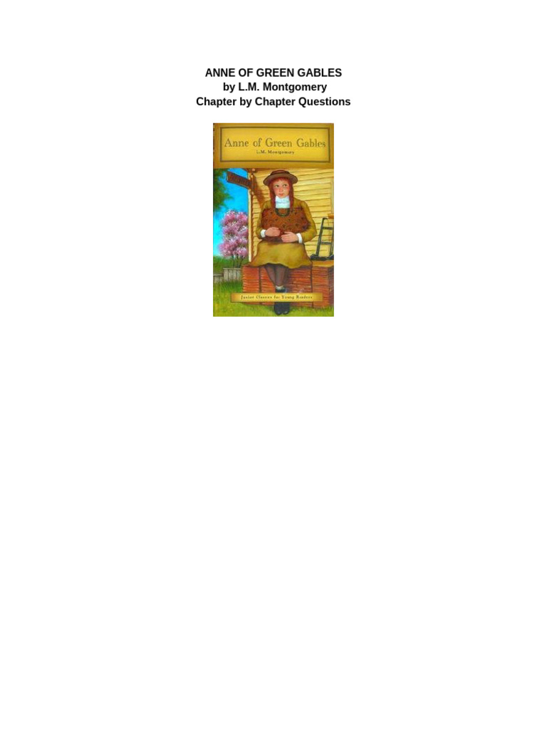 AnneofGreenGablesReadingGuide-1 | PDF