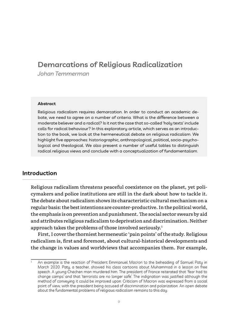 Understanding Religious Radicalization | PDF