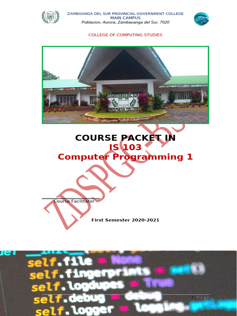 Is 103Computer Programming 1 | PDF | Data Type | Integer (Computer Science)