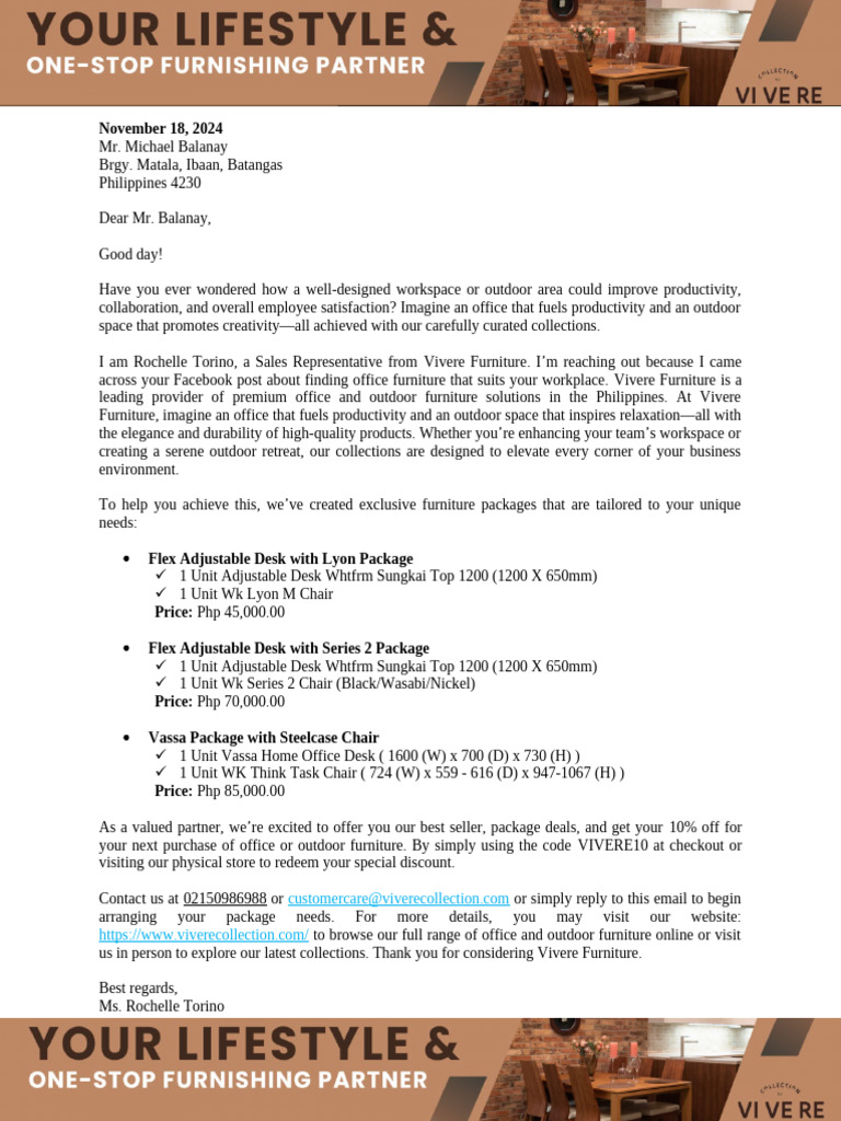 Sales Letter | PDF