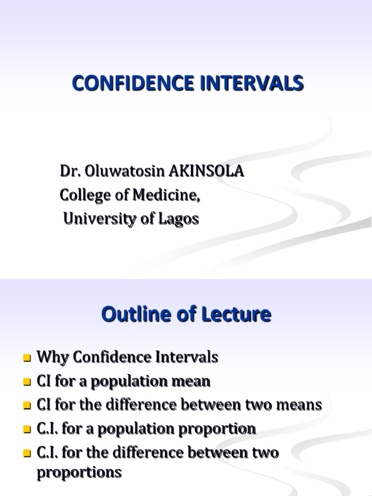Confidence Intervals | PDF | Statistics | Confidence Interval