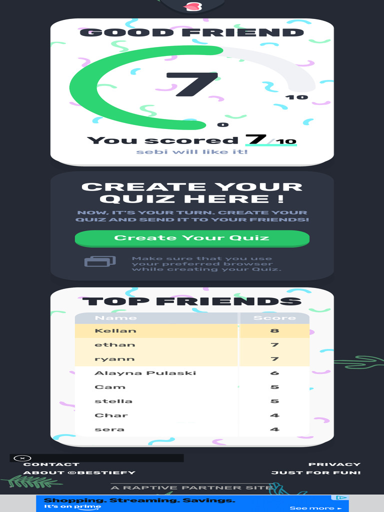 Beat This Quiz & Prove You'Re a Real Friend • Bestiefy | PDF