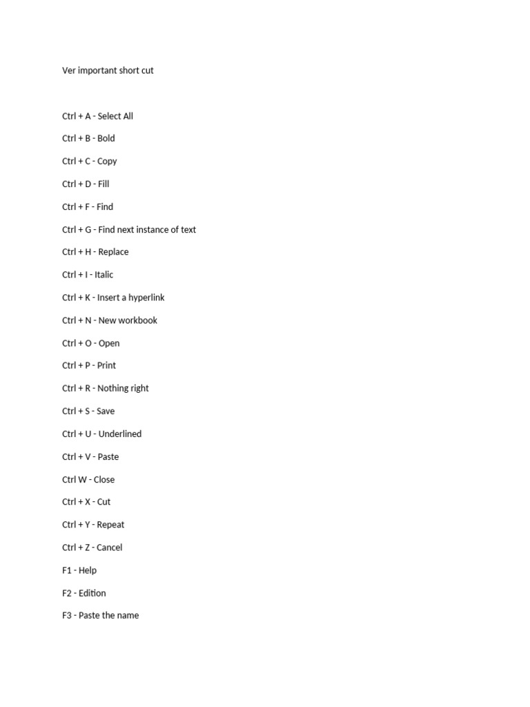 Shortcut Command | PDF